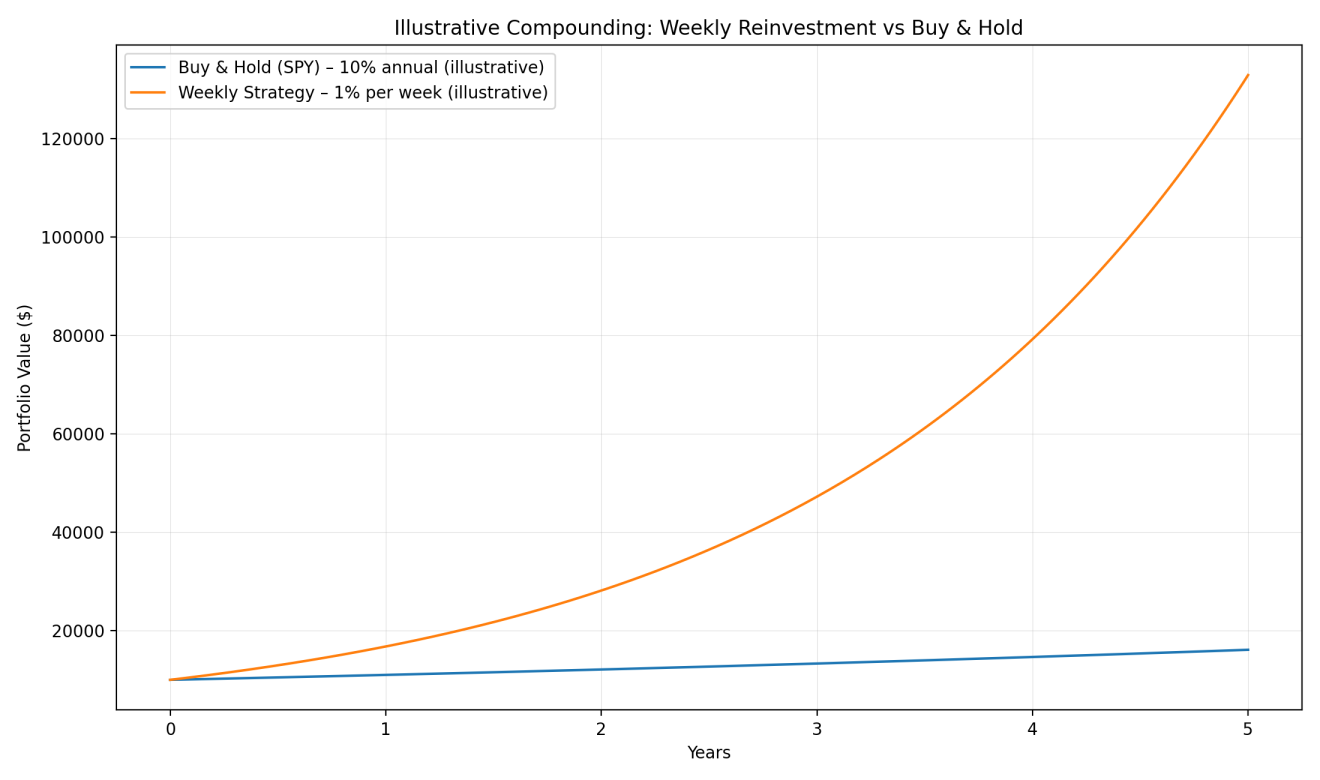 Why Weekly Trading Outperforms Buy & Hold Investing