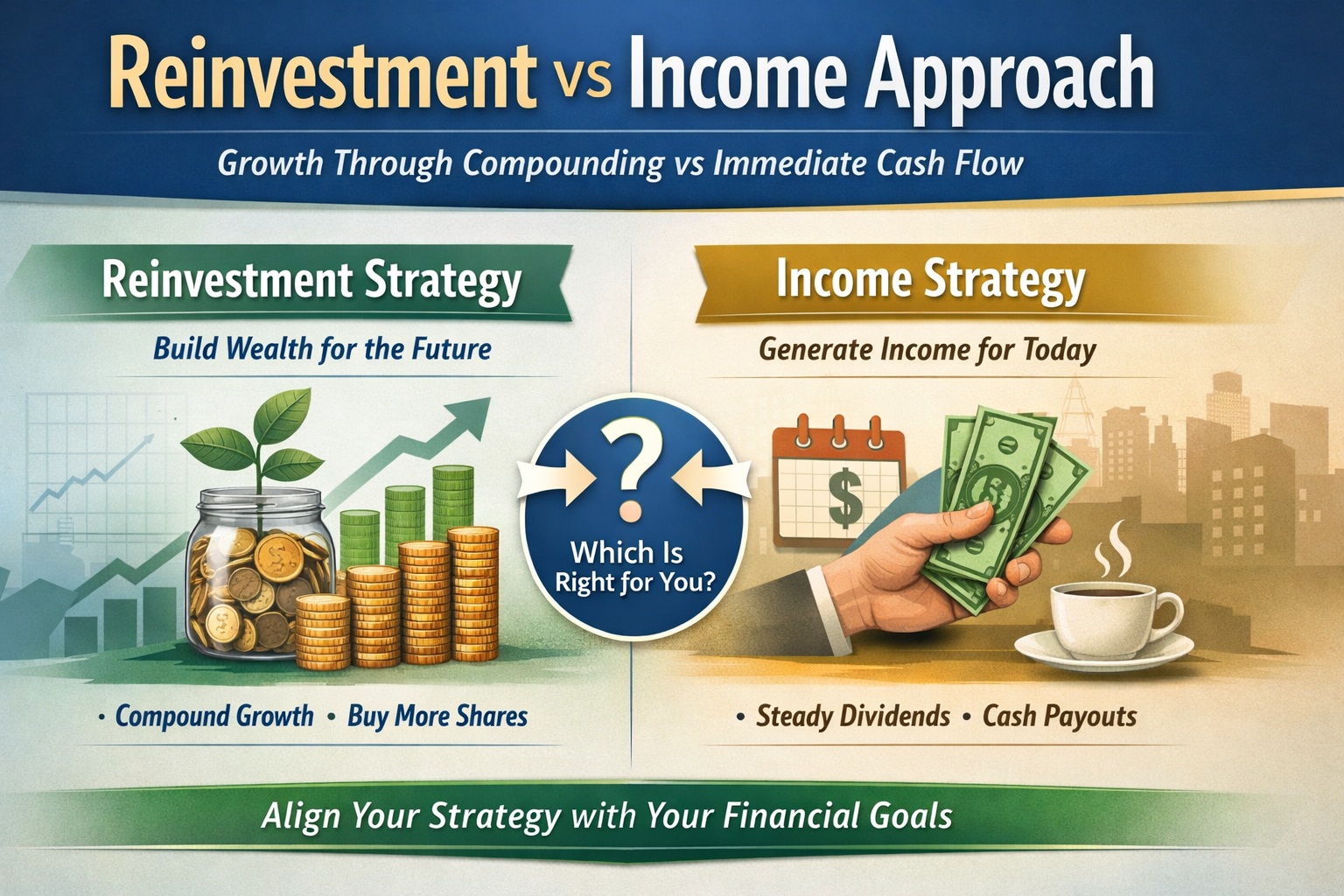 Reinvestment vs Income Approach | Dividend Strategy Guide
